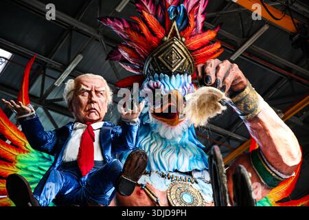 Detail of the carnival float on Donald Trump and Venezuela Stock Photo ...