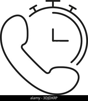 Stopwatch duration icon outline vector. Hour timer. Date general color ...