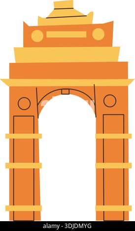 India gate vector icon. India monument gate. Dehli India gate ...
