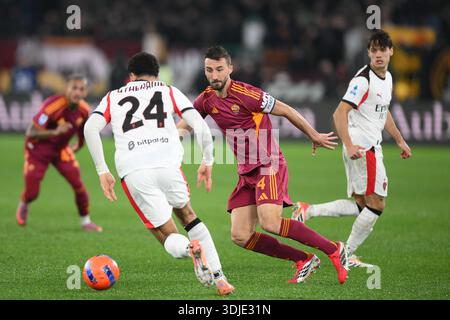 Olimpico Stadium, Rome, Italy - Zachary Athekame of AC Milan under ...