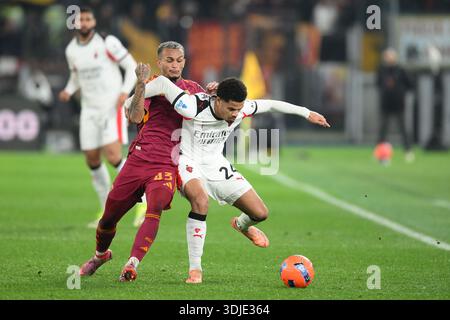 Olimpico Stadium, Rome, Italy - Zachary Athekame of AC Milan under ...