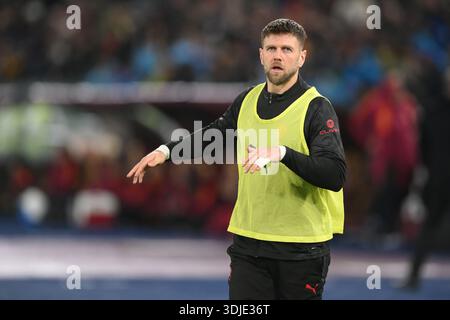 Olimpico Stadium, Rome, Italy - Niclas Fullkrug of AC Milan talk to ...