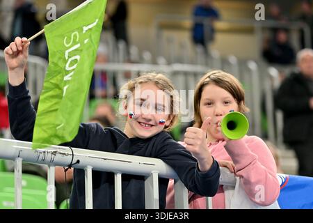 Ljubljana, Slovenia, January 26th 2026, Belgian fans before the UEFA ...