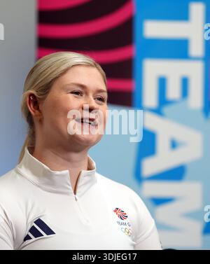 Curler Sophie Jackson during a Team GB kitting out session for Milano ...