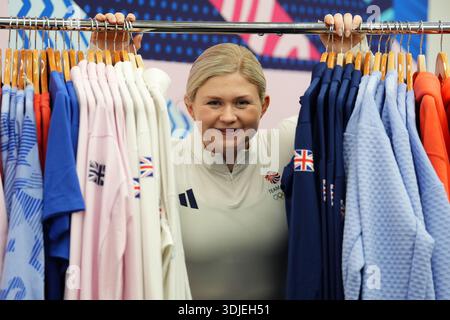 Curler Sophie Jackson during a Team GB kitting out session for Milano ...