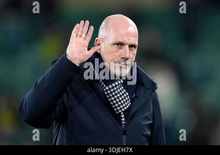 Norwich City manager Philippe Clement before the Sky Bet Championship ...