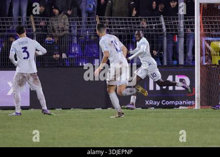 goal and exultation of Kamate Issiaka (Inter U23) during Calcio Lecco ...