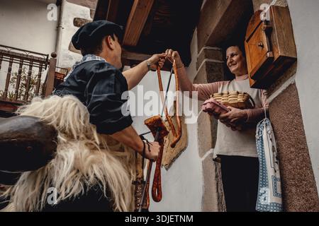 Zubieta, Spain. 26 January, 2026: 'Joaldunak's' of Zubieta walk the ...
