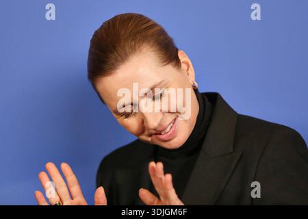 Denmark's Prime Minister Mette Frederiksen arrives to the Prime ...