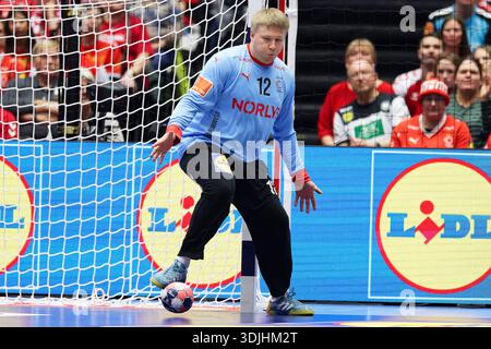 Herning, Denmark. 26th, January 2026. Kevin Moller of Denmark seen ...