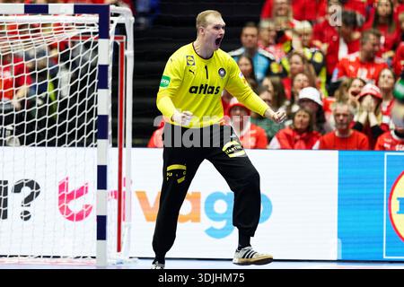 Herning, Denmark. 26th, January 2026. Handball fans of Germany seen on ...
