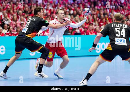 Herning, Denmark. 26th, January 2026. Julian Koster (18) of Germany ...