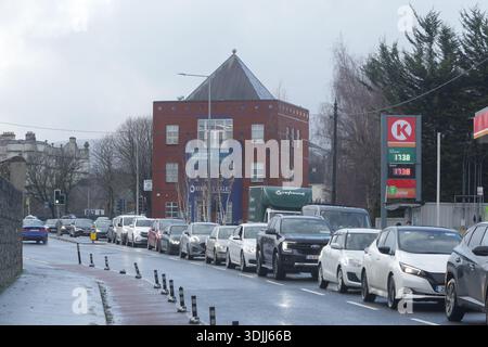 Dublin, Ireland - 27th January 2026: View of a flooded water logged ...