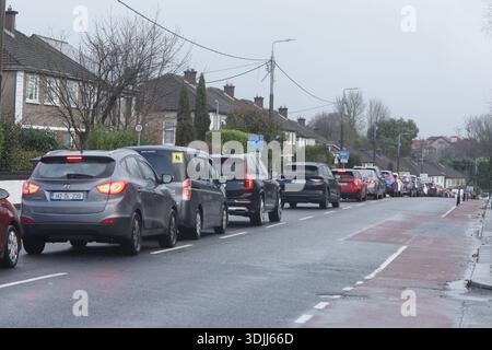 Dublin, Ireland - 27th January 2026: View of a flooded water logged ...