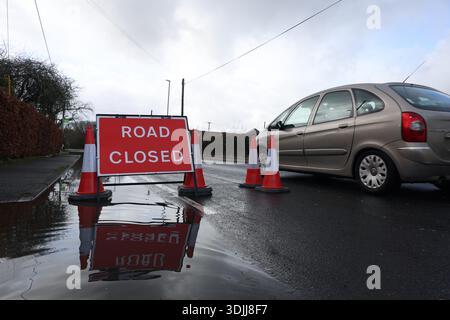 A350, Poole Uk- 27th January 2026. Storm Chandra Batters the south ...