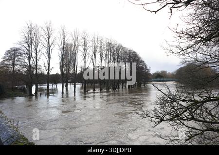 Blandford, Uk- 27th January 2026. Storm Chandra Batters the south coast ...