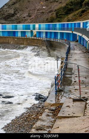 Torquay, UK. 27 Jan 2026. Damage to Torquay Seafront at Meadfoot Beach ...