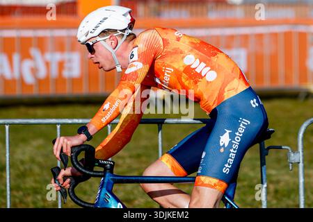 Senna Remijn of Netherlands competing on the 34th UCI Cyclo-Cross World ...