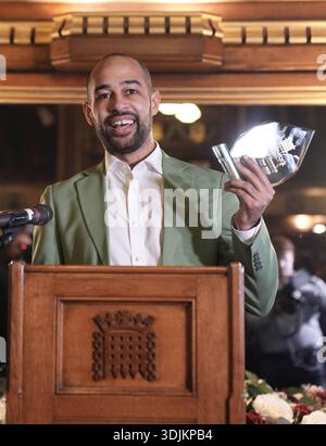 Josh Babarinde with his New Liberal Democrat MP of the Year Award at ...