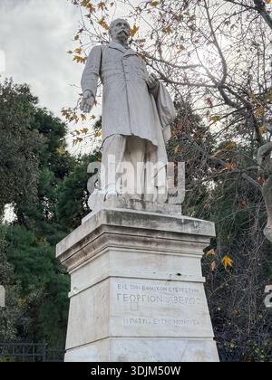 Statue of Georgios Averof (Γεώργιος Αβέρωφ) in the National Garden ...
