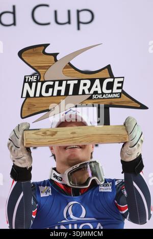 SCHLADMING, AUSTRIA - JANUARY 27: third place Alban Elezi Cannaferina ...