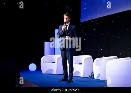 Gabriel Attal during a meeting of the New Republic Night of Renaissance ...