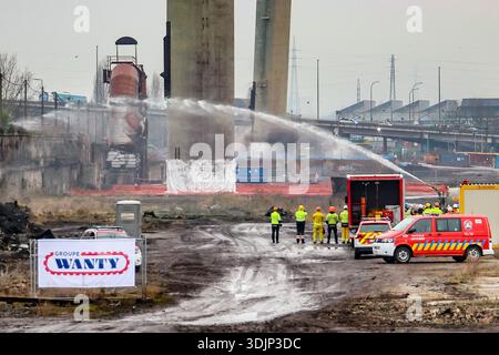 Ougree, Belgium. 28th Jan, 2026. Seraing mayor Deborah Geradon delivers ...