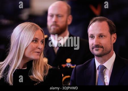 Fredrikstad 20260128. Crown Prince Haakon and Crown Princess Mette ...