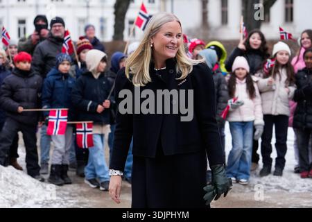Fredrikstad 20260128. Crown Prince Haakon and Crown Princess Mette ...