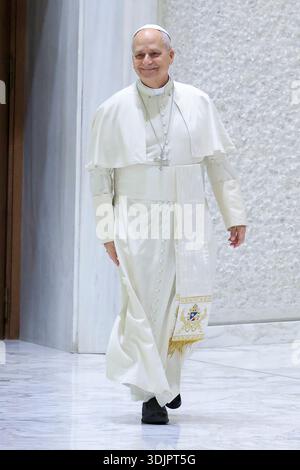Vatican CIty, Vatican, 28 January, 2026. Pope Leo XIV greets married ...
