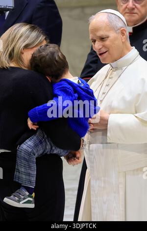 Vatican CIty, Vatican, 28 January, 2026. Pope Leo XIV greets married ...
