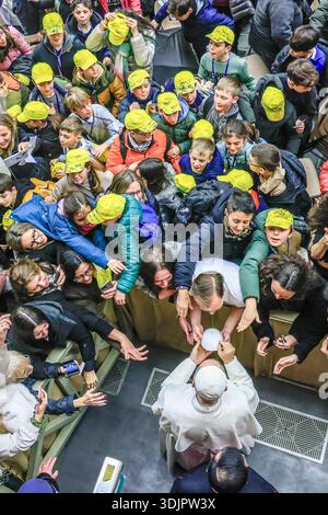 Vatican CIty, Vatican, 28 January, 2026. Pope Leo XIV greets the ...