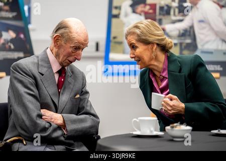The Duke of Kent during a visit to the Surrey Space Centre in Guildford ...