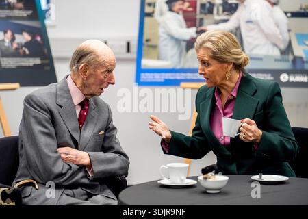 The Duke of Kent during a visit to the Surrey Space Centre in Guildford ...