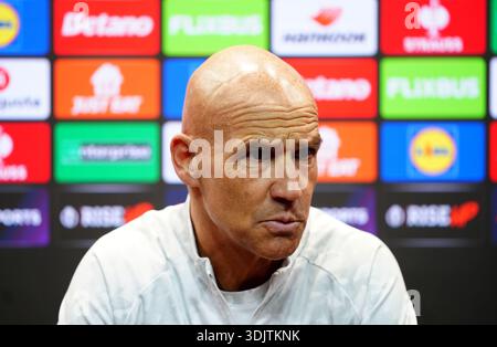 Red Bull Salzburg manger Thomas Letsch during a press conference at ...