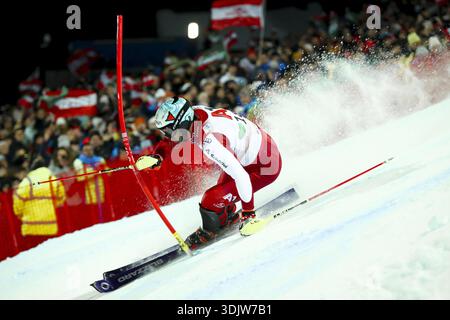 SCHLADMING, AUSTRIA - JANUARY 28: first place Henrik Kristoffersen of ...