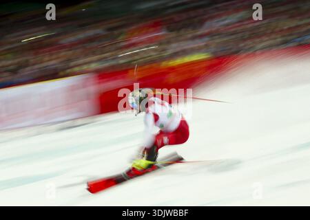 SCHLADMING, AUSTRIA - JANUARY 28: first place Henrik Kristoffersen of ...