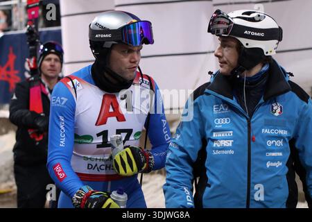 SCHLADMING, AUSTRIA - JANUARY 28: Alex Vinatzer of Italy celebrating ...