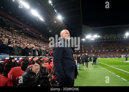 Liverpool manager Arne Slot before the UEFA Champions League, league ...