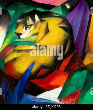 Tiger 1912 Painting By Franz Marc German Expressionist Artist Stock ...