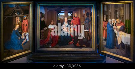 Triptych of Jan Floreins 1479 by Hans Memling Stock Photo - Alamy