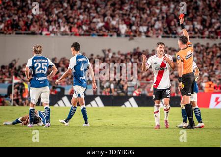 Buenos Aires, Argentina. [28th JAN 2026]. River Plate players line up ...