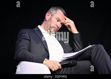 Thierry Cotillard during a meeting of the New Republic Night of ...