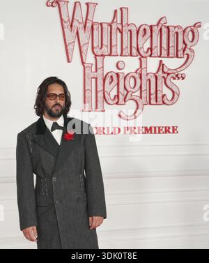 Ca. 28th Jan, 2026. Shazad Latif at arrivals for WUTHERING HEIGHTS ...