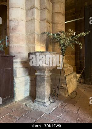 Baptism font inside the church of Santa Maria, designed by Alvaro Siza ...