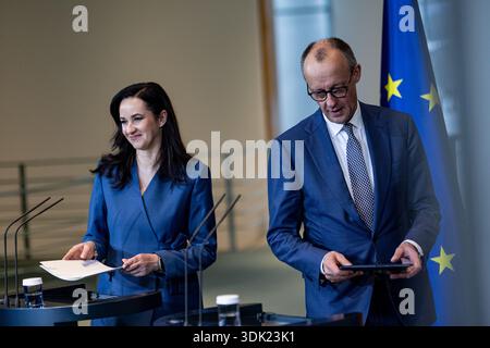 29 January 2026, Berlin: Federal Chancellor Friedrich Merz (CDU) and ...