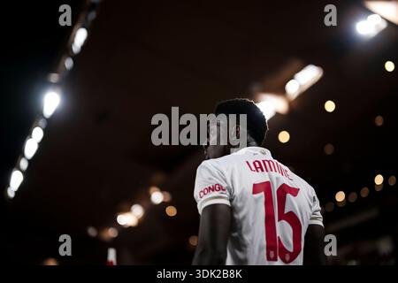 Lamine Camara of AS Monaco looks on during the UEFA Champions League ...