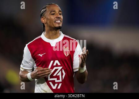 Thilo Kehrer of AS Monaco gestures during the UEFA Champions League ...