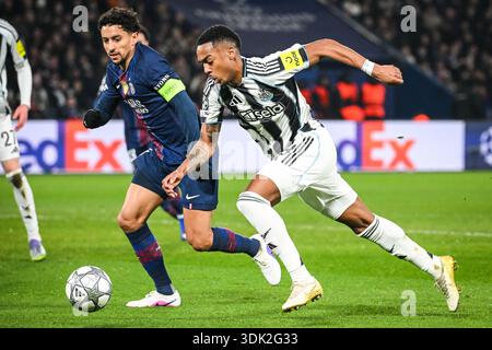 Joe Willock - Paris Saint-Germain vs Newcastle United FC in Parc des ...