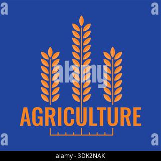 Modern Farm Field Agriculture Wheat Plant Logo Design with Sunrise ...